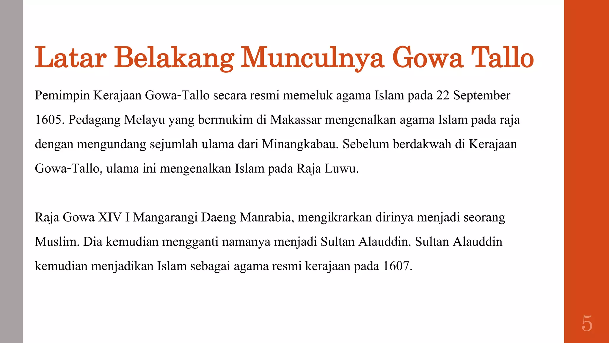 Gowa Tallo - Kerajaan Islam | PPTX