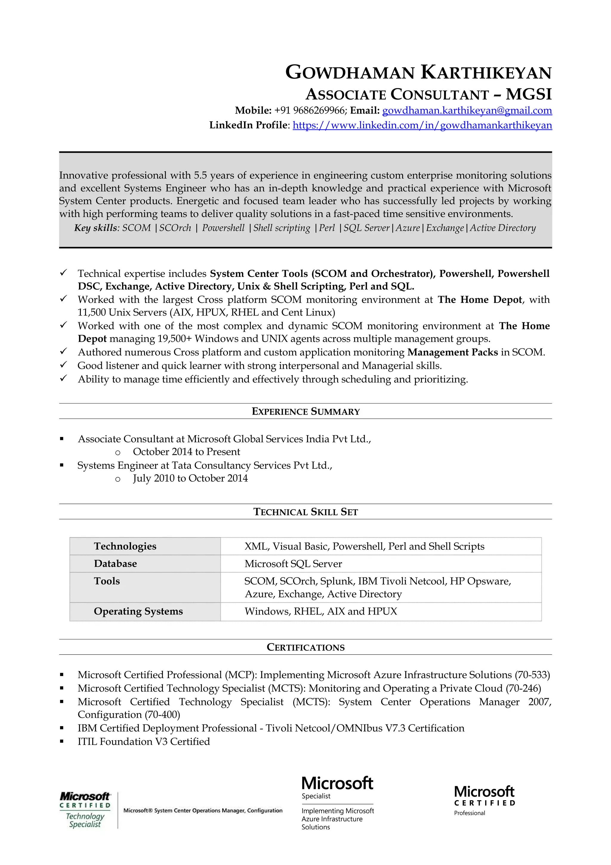 Gowdhaman Karthikeyan Resume | DOC