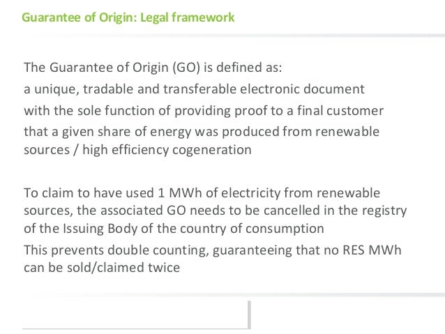 Guarantees of Origin webinar Leonardo Energy 13 November 2017