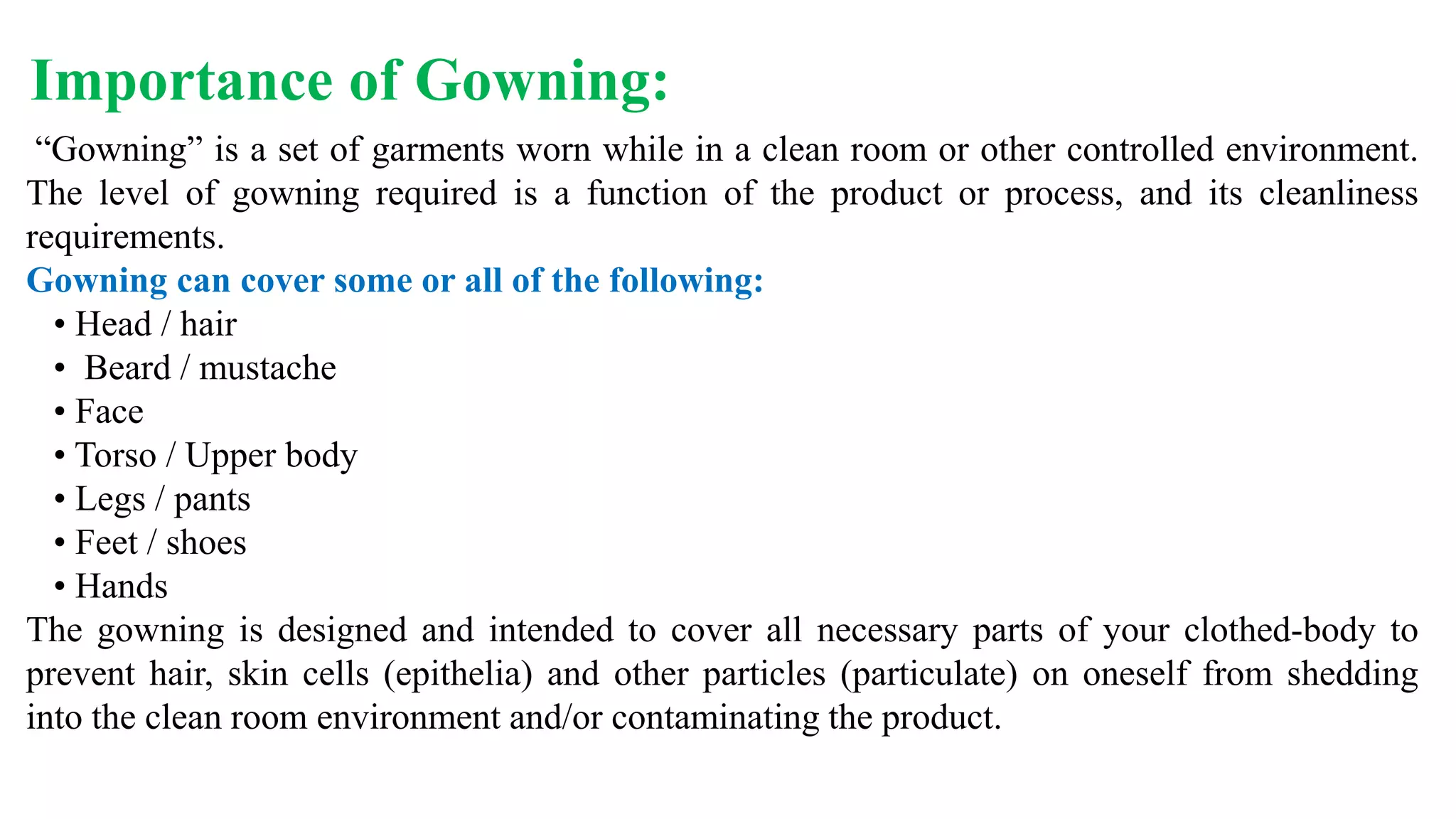 Gowning Procedure in Pharmaceuticals Company | PPTX
