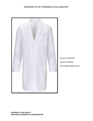 Gowning in the pharmaceutical industry | PDF