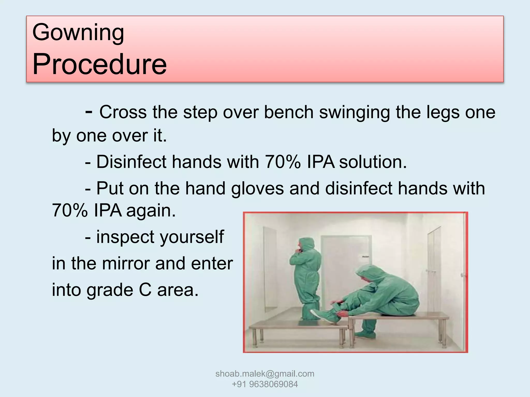 Gowning procedure for Pharma Manufacturing Area | PPTX