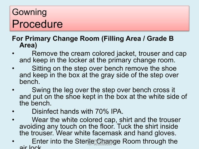 Gowning procedure for Pharma Manufacturing Area | PPTX