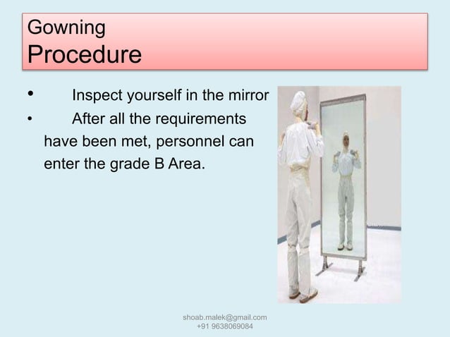 Gowning procedure for Pharma Manufacturing Area | PPTX