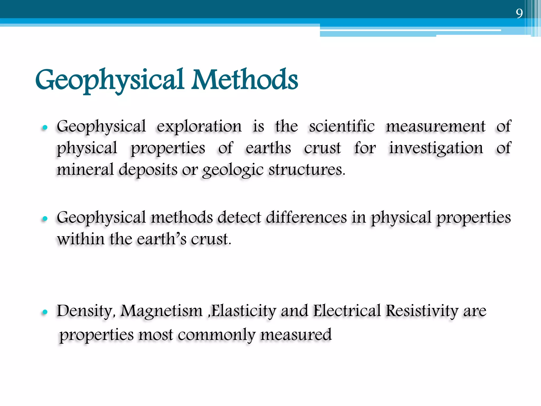 Groundwater Investigation Techniques-Geophysical Methods | PPTX