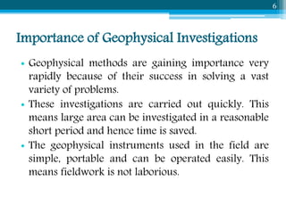 Groundwater Investigation Techniques-Geophysical Methods | PPTX