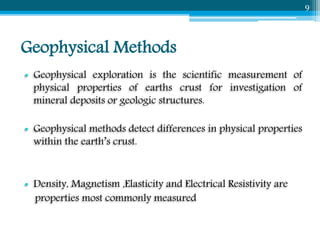 Groundwater Investigation Techniques-Geophysical Methods | PPTX