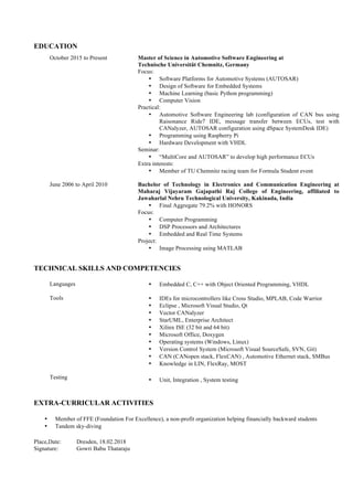 Gowri cv feb 2018 | PDF