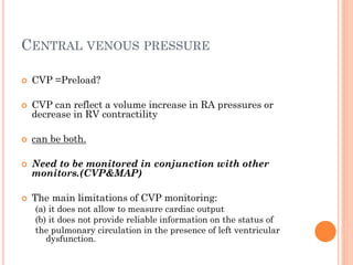 HAEMODYNAMIC MONITORING – CVP, PAC AND IBP | PPTX