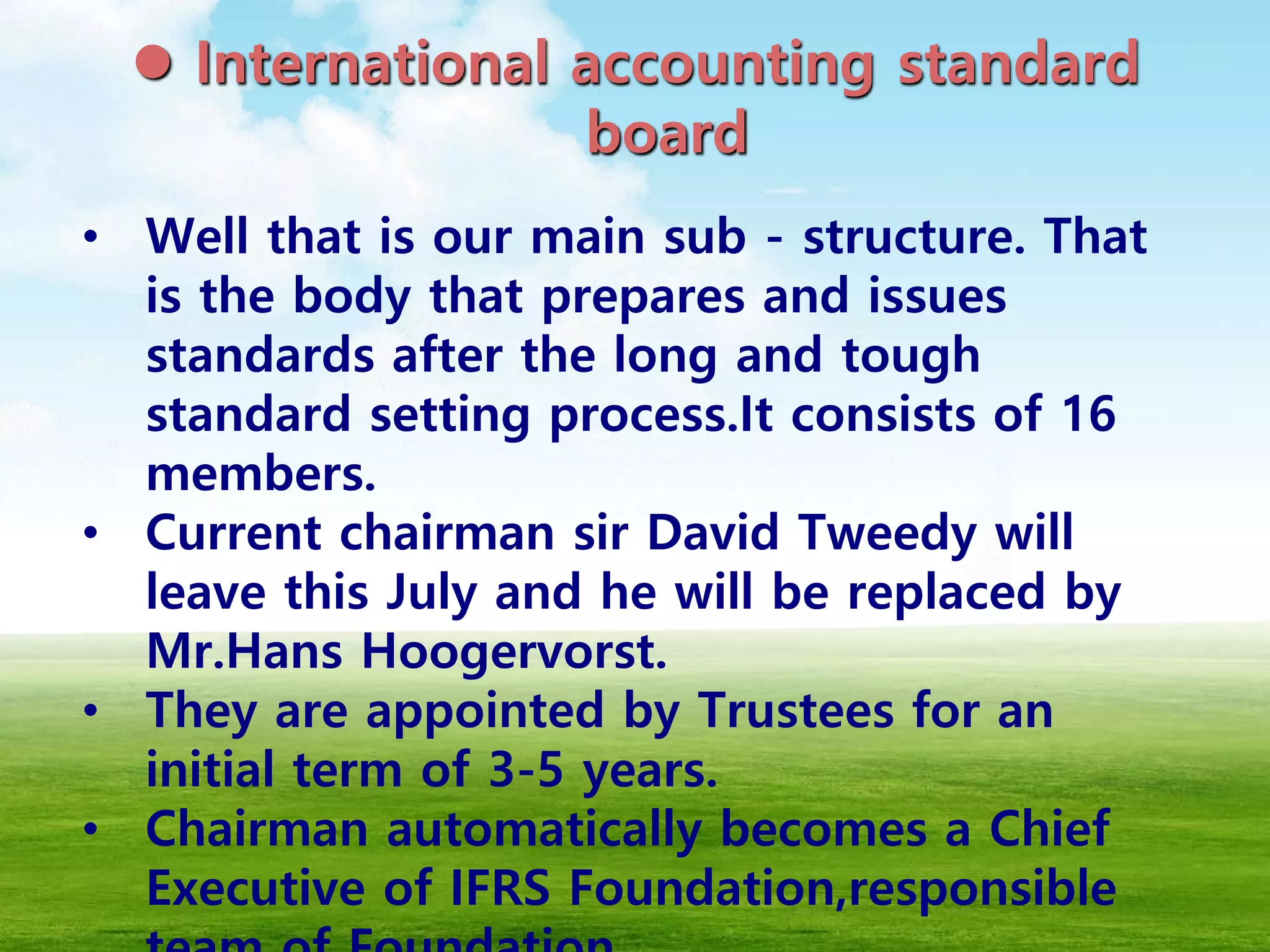 International Accounting Standard Board(IASB) - Structure | PPTX