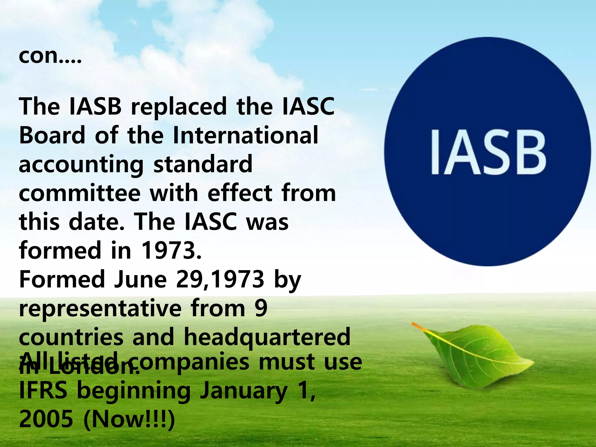 International Accounting Standard Board(IASB) - Structure | PPTX