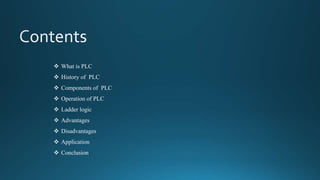 programable logic control using ladder logic | PPTX