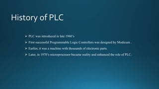 programable logic control using ladder logic | PPTX