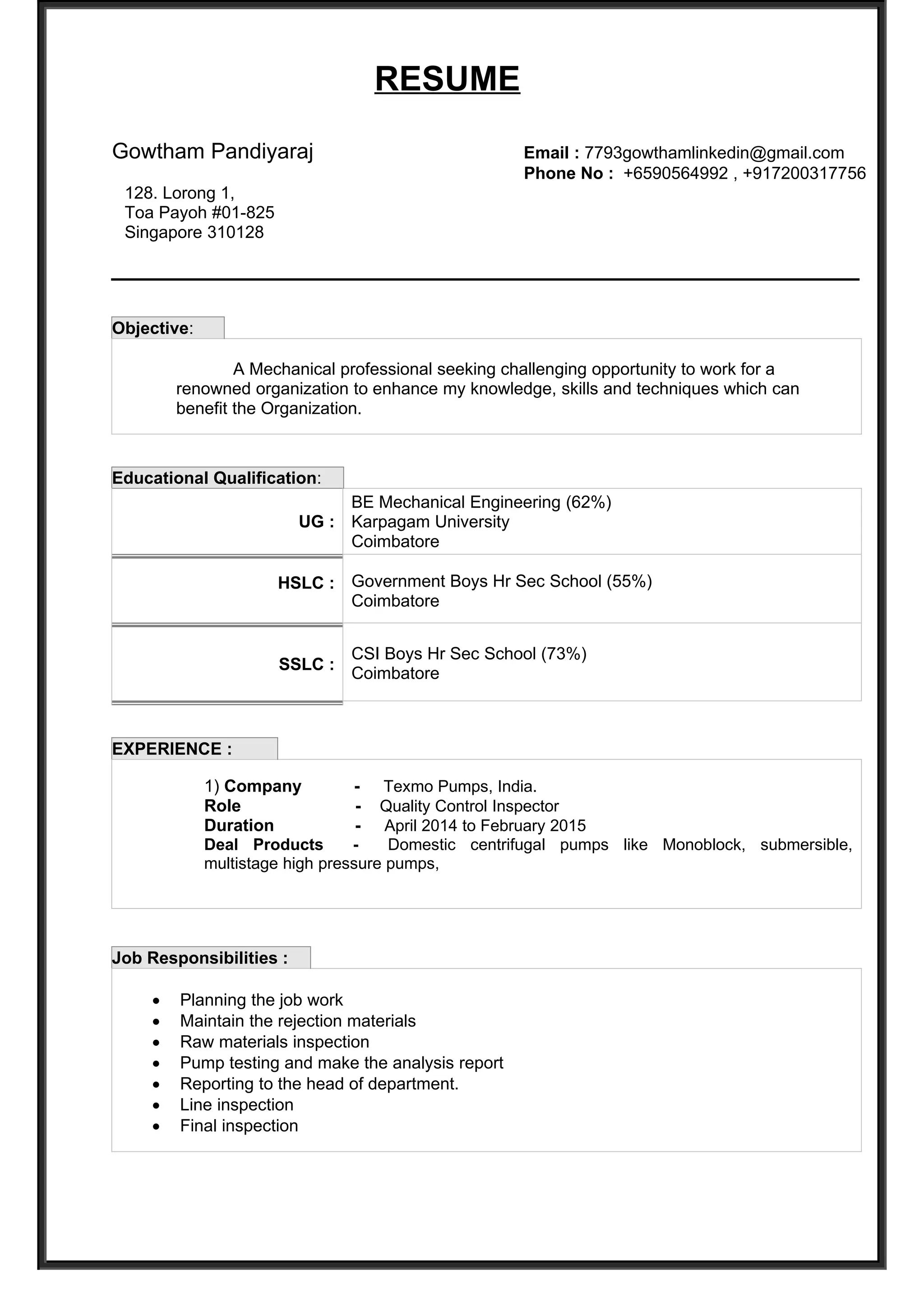 Gowtham Resume | PDF