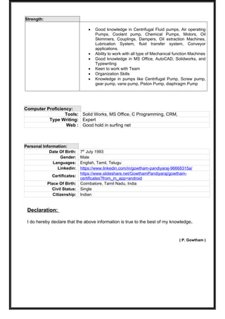 Gowtham Resume | PDF
