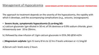 Hyper and hypocalcemia | PPTX