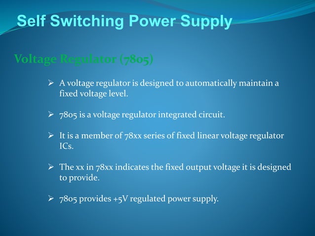 SELF SWITCHING POWER SUPLLY | PPTX