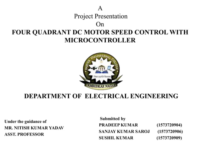 Four Quadrant Dc Motor Speed Control With Microcontroller Pptx Radio Control Hobbies