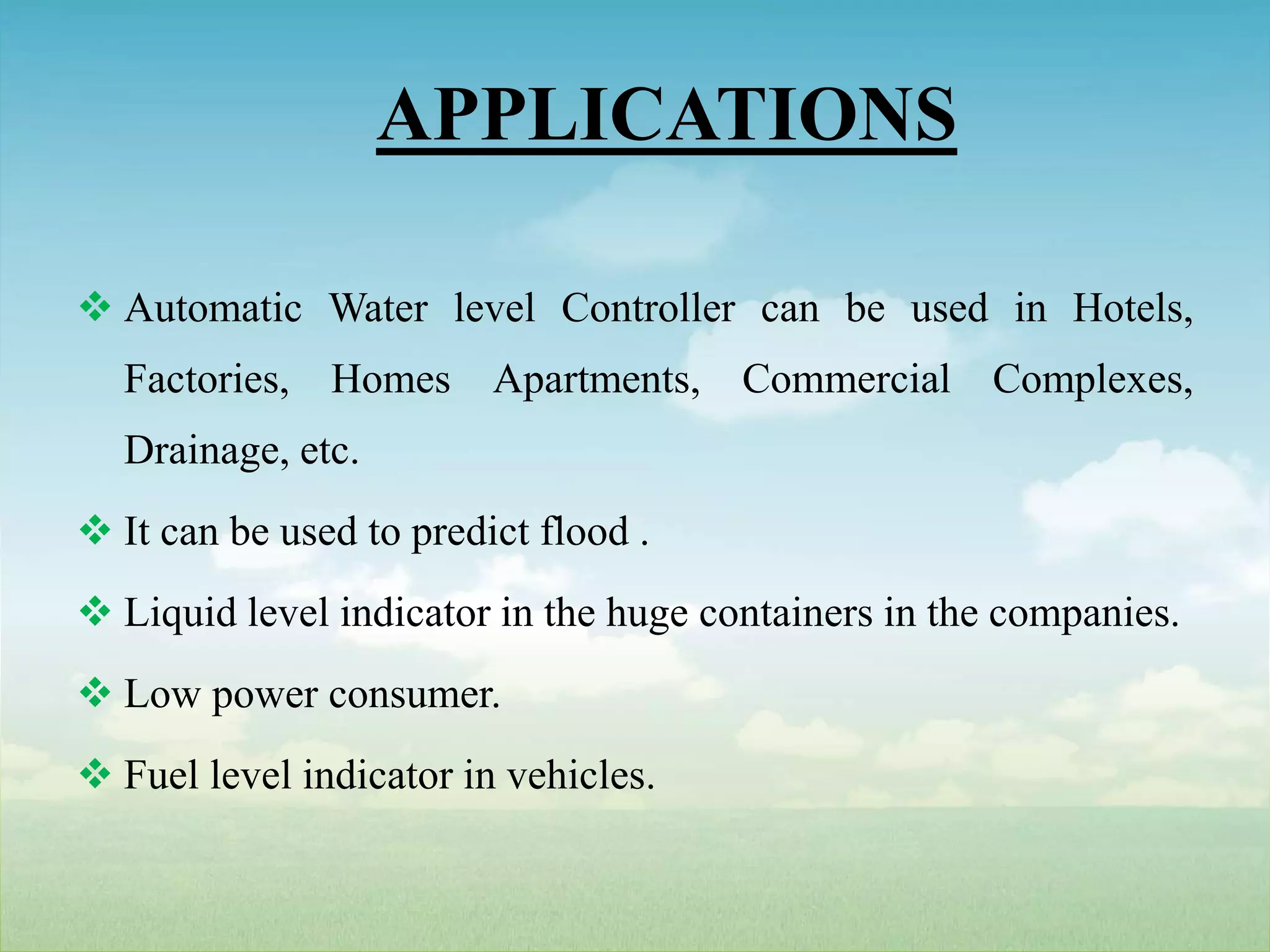 WATER LEVEL AUTOMATIC PUMP CONTROLLER | PPTX