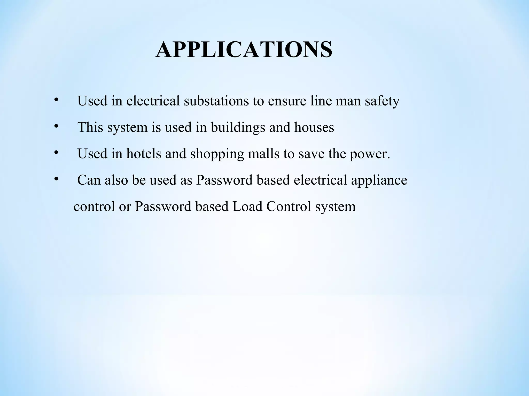 PASSWORD BASED ON/OFF CKT BREAKER | PPT