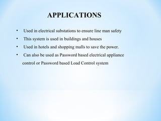 PASSWORD BASED ON/OFF CKT BREAKER | PPT