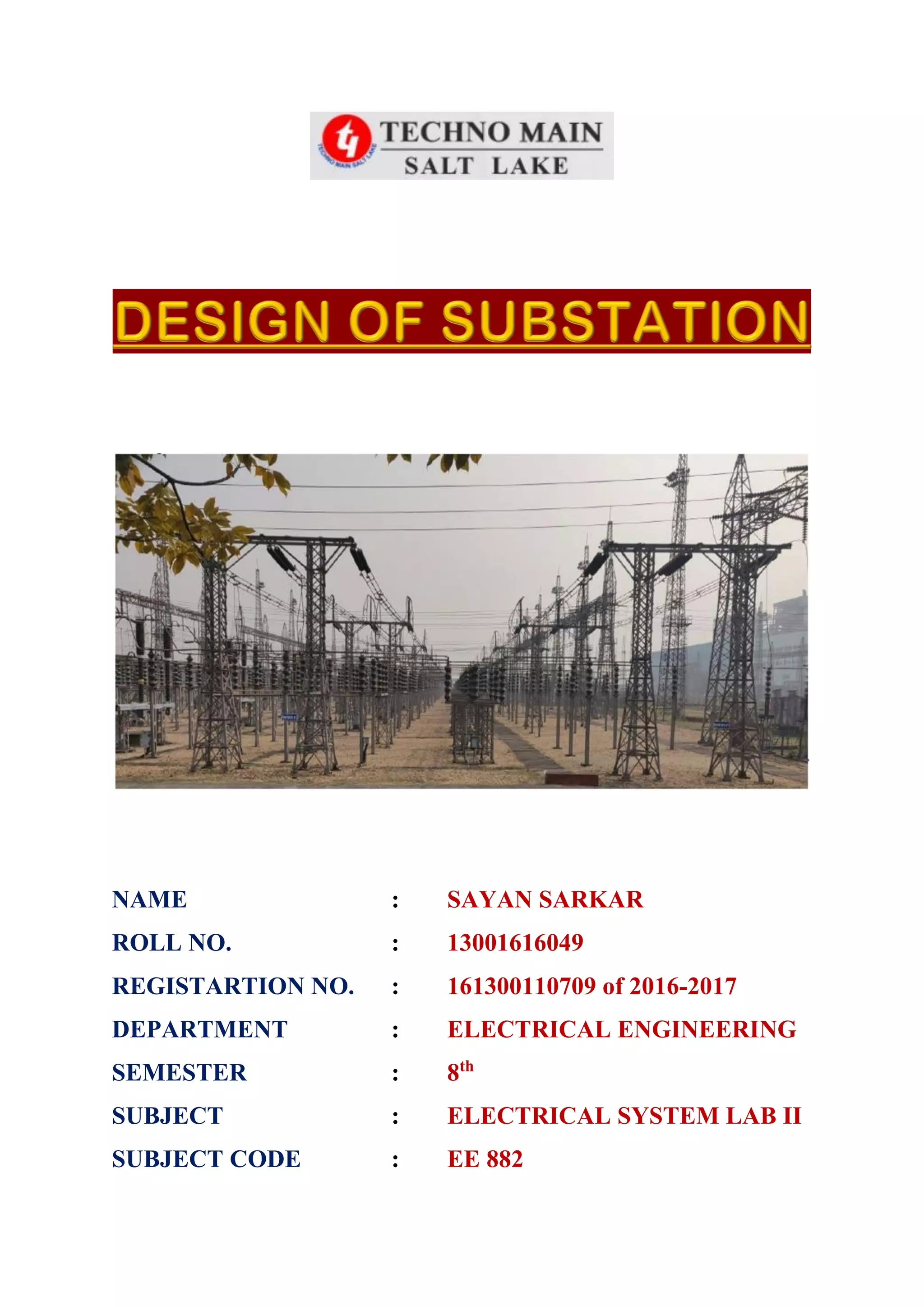 Design of substation (with Transformer Design) | PDF