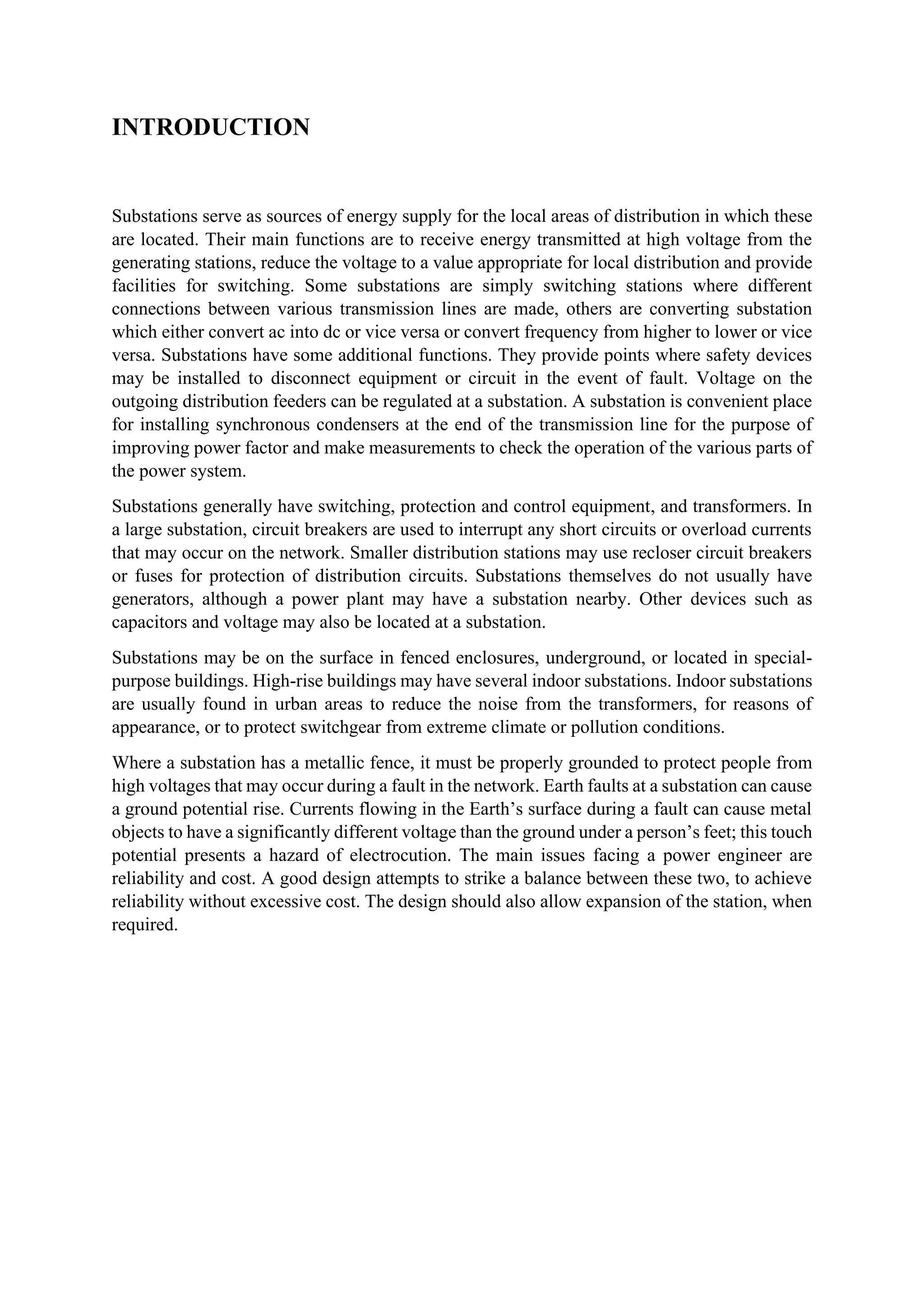 Design of substation (with Transformer Design) | PDF