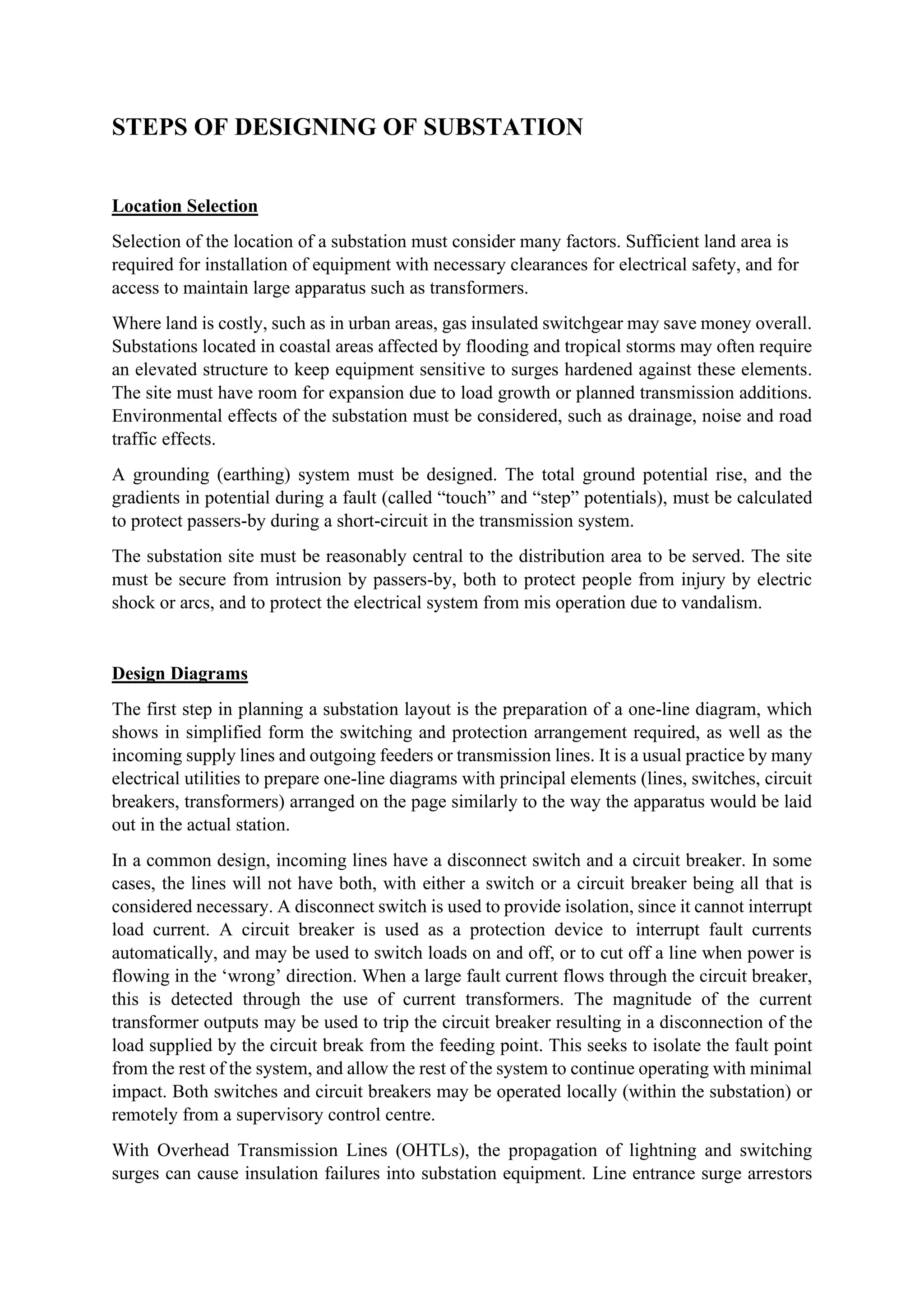 Design of substation (with Transformer Design) | PDF