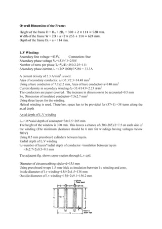 Design of substation (with Transformer Design) | PDF