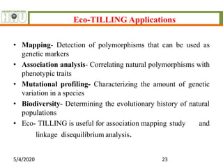 TILLING and Eco-TILLING for crop improvement | PPT