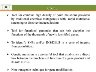 TILLING and Eco-TILLING for crop improvement | PPT