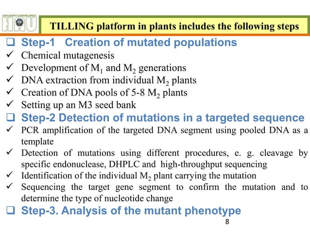 TILLING and Eco-TILLING for crop improvement | PPT