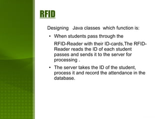 Java Based RFID Attendance Management System Graduation Project ...
