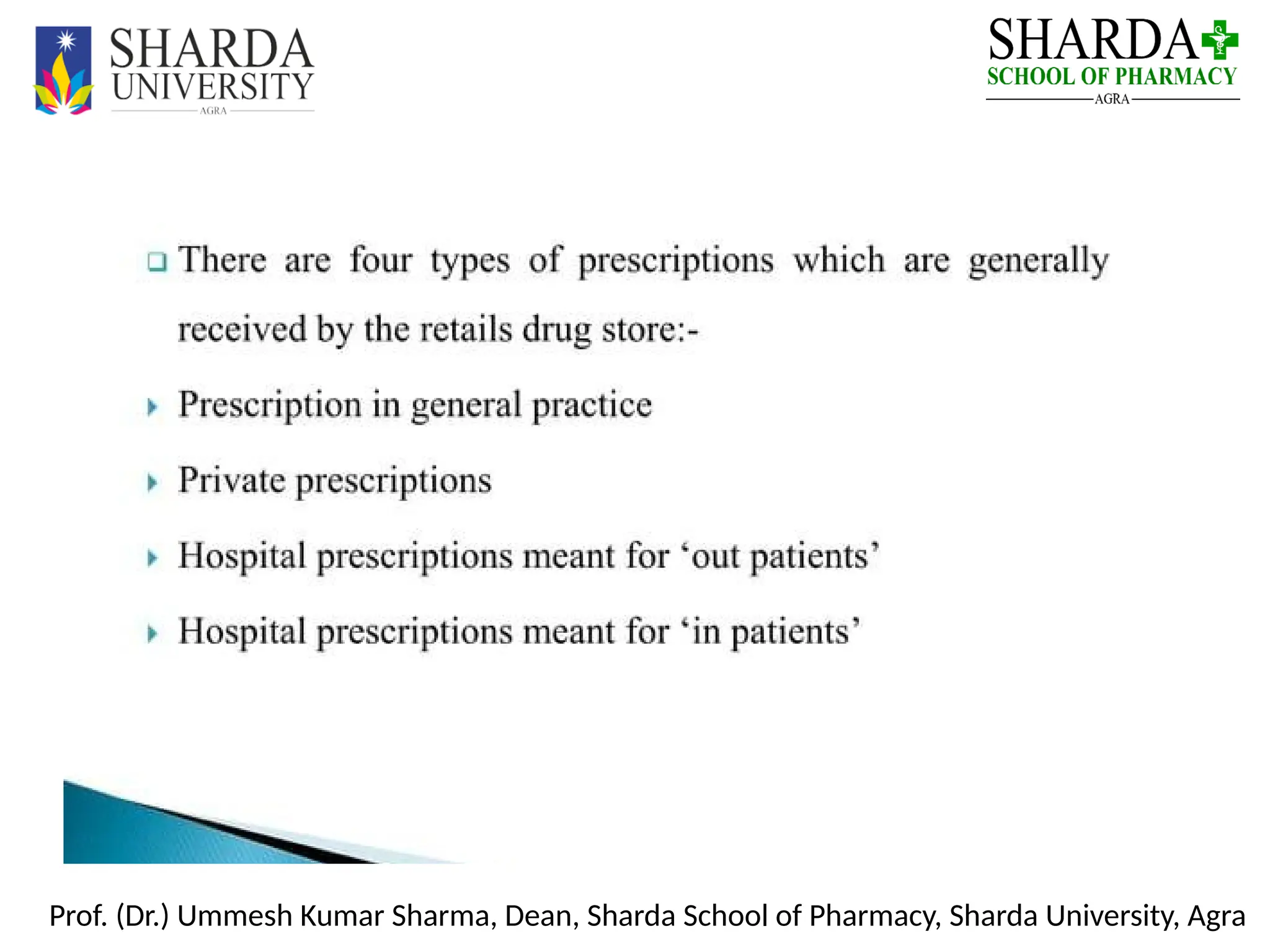 Prescription: Definition, Parts of prescription, handling of ...