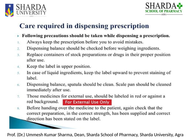 Prescription: Definition, Parts of prescription, handling of ...