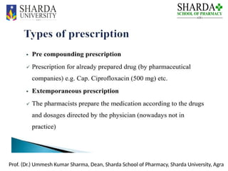 Prescription: Definition, Parts of prescription, handling of ...