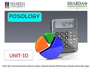 Posology: Definition, Factors affecting posology. Pediatric dose ...