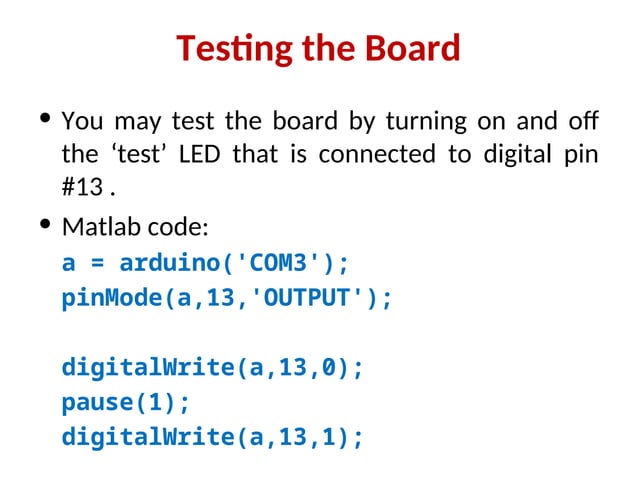 GP106 - Arduino programming with matlab pdn ac lk | PPT