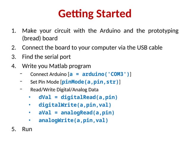 GP106 - Arduino programming with matlab pdn ac lk | PPT