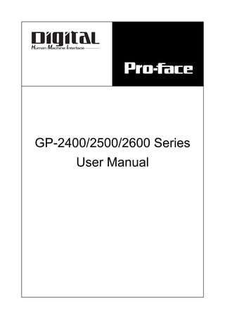 Proface GP2400, GP2500, GP2501, GP2600 manual | PDF