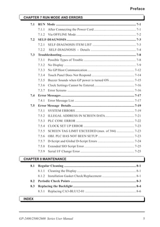 Proface GP2400, GP2500, GP2501, GP2600 manual | PDF
