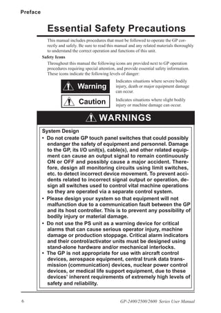 Proface GP2400, GP2500, GP2501, GP2600 manual | PDF