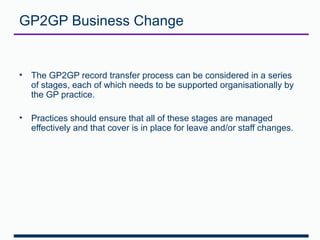 GP2GP Overview: How does the GP2GP Record Transfer Process Work? | PPT