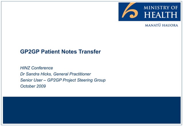 GP2GP Patient Notes Transfer | PPT | Medical Health
