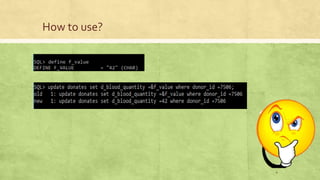 Define & Undefine in SQL | PPT