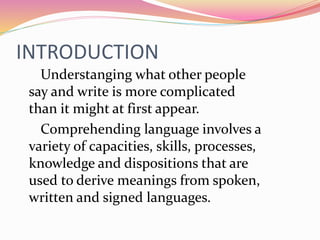 Comprehension theory | PPT