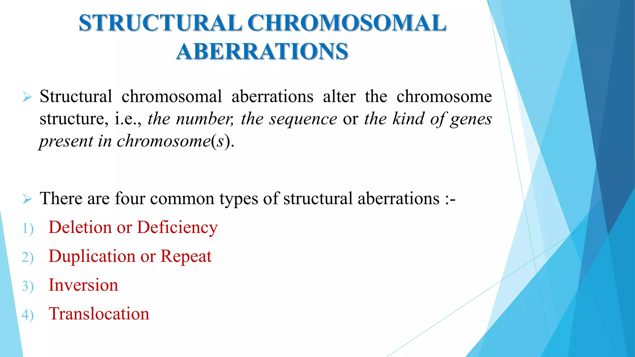 Chromosomal aberrations, utilization of aneuploids, chimeras and role ...