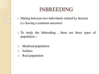 Non Random Mating to change Genetic Equilibrium through Inbreeding in ...