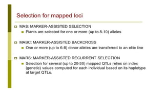 marker assisted selection | PPTX