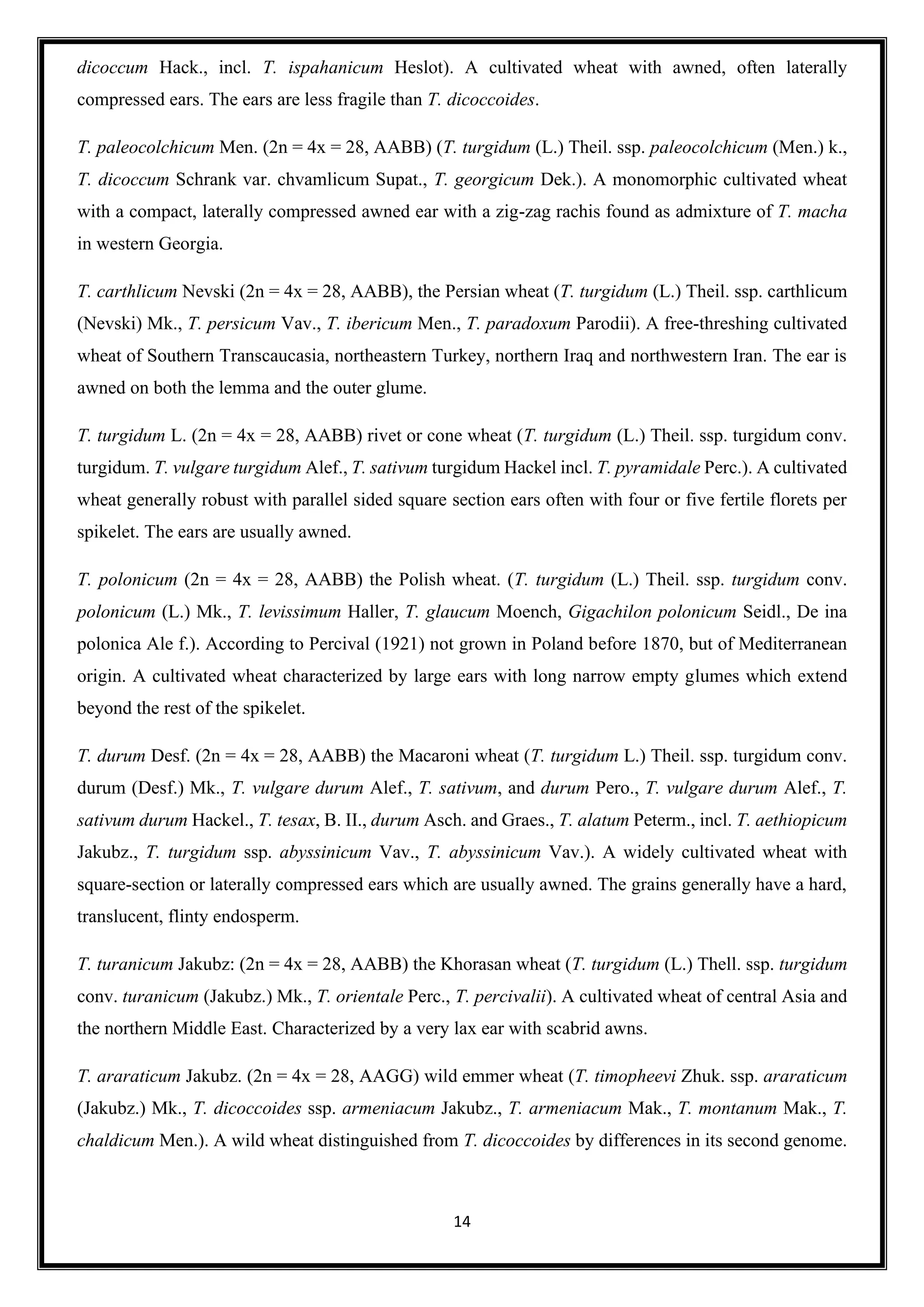 Wheat-Centre of origin, evolution and diploidization | PDF